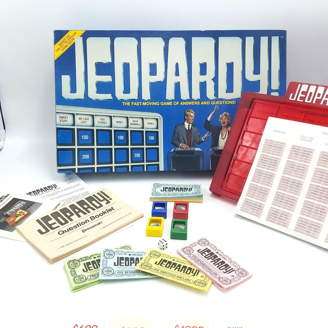 Jeopardy Board Game-1986 Vintage - Etsy