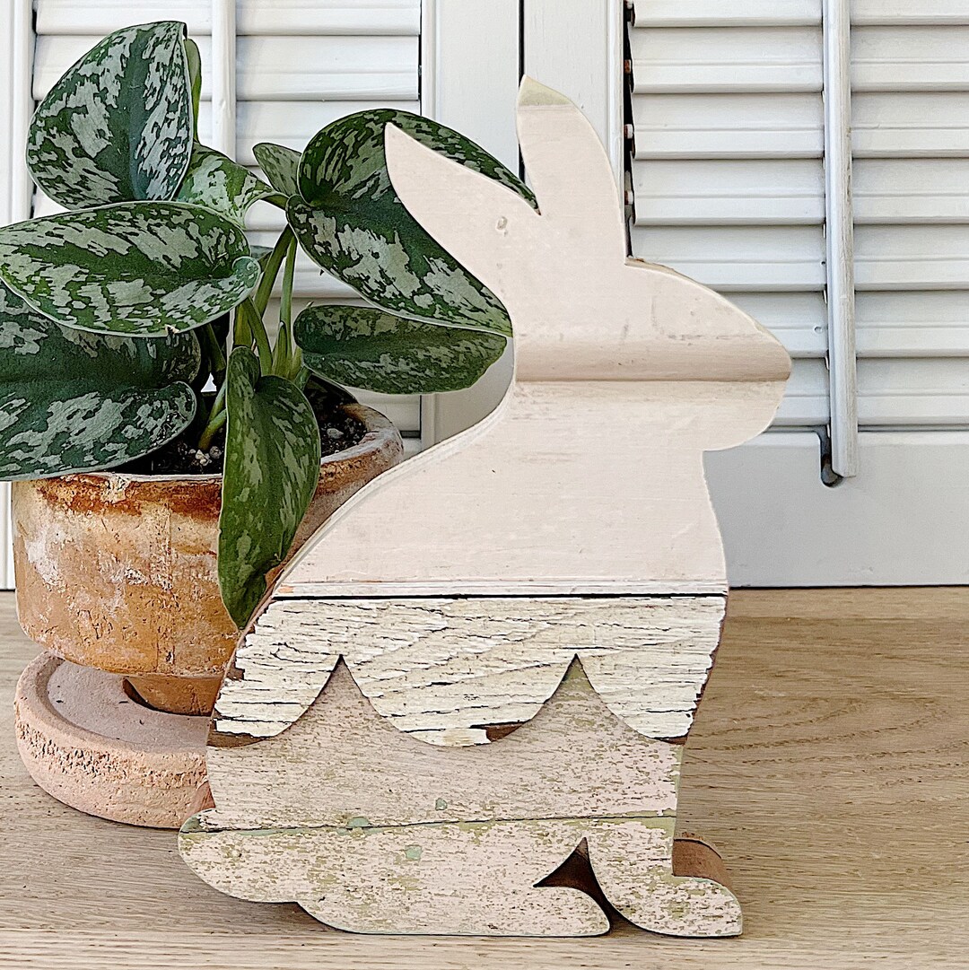 8 Reclaimed Tall Wood Bunny - Etsy