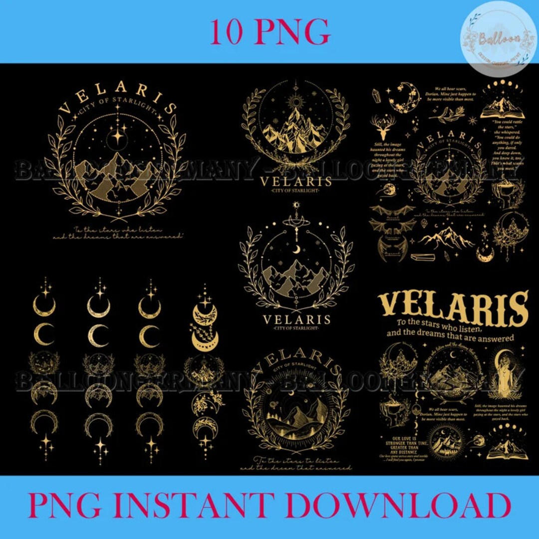 ACOTAR Velaris Png, to the Stars City Png, Sarah J Maas Bookish Bundle ...