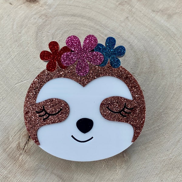 Sloth Brooch - Etsy