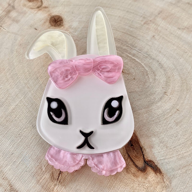 White Rabbit Brooch - Etsy