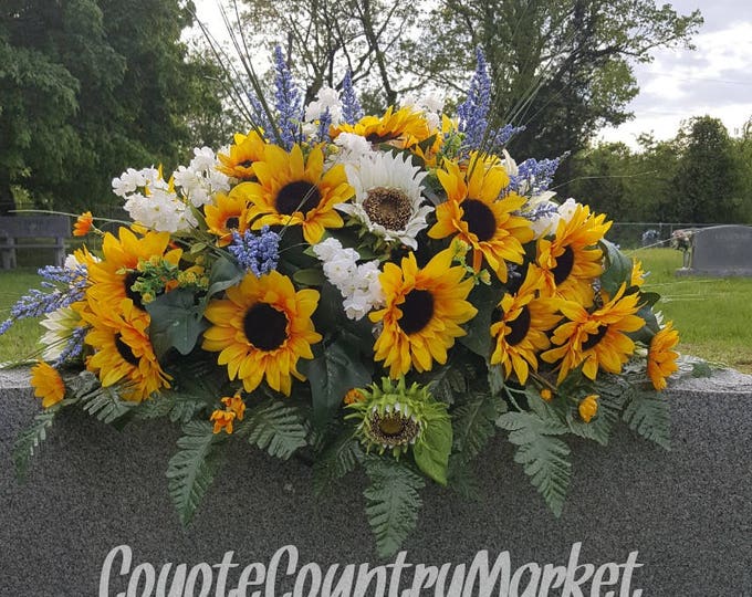 Headstone Saddle-flowers for Headstone-memorial Flowers-cemetery ...