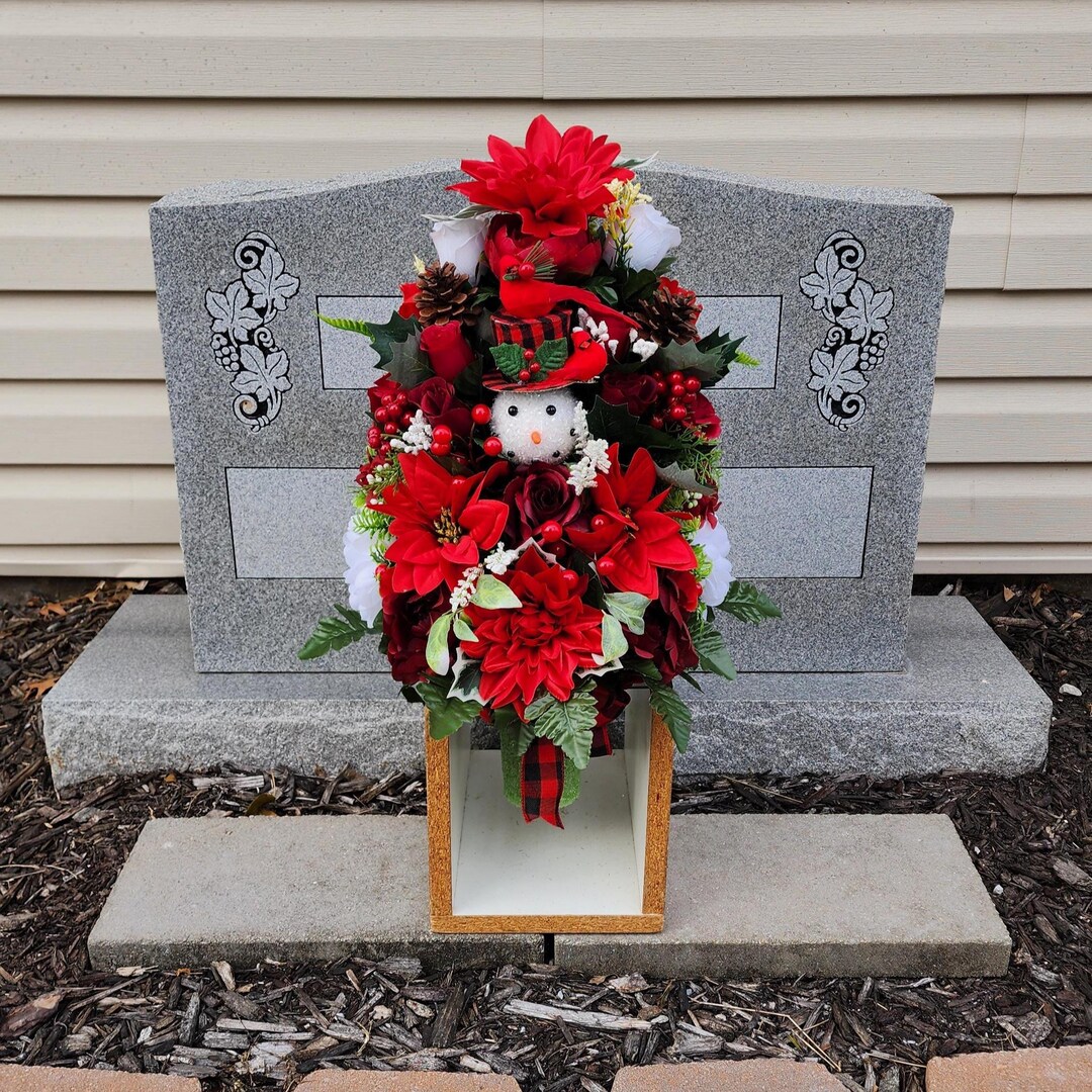 Christmas Cemetery Vase Insert-attached Side Grave Vase-christmas Vase ...