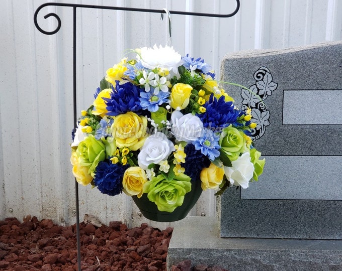 Cemetery Hanging Basket-memorial Flowers-cemetery Basket-grave Flowers ...