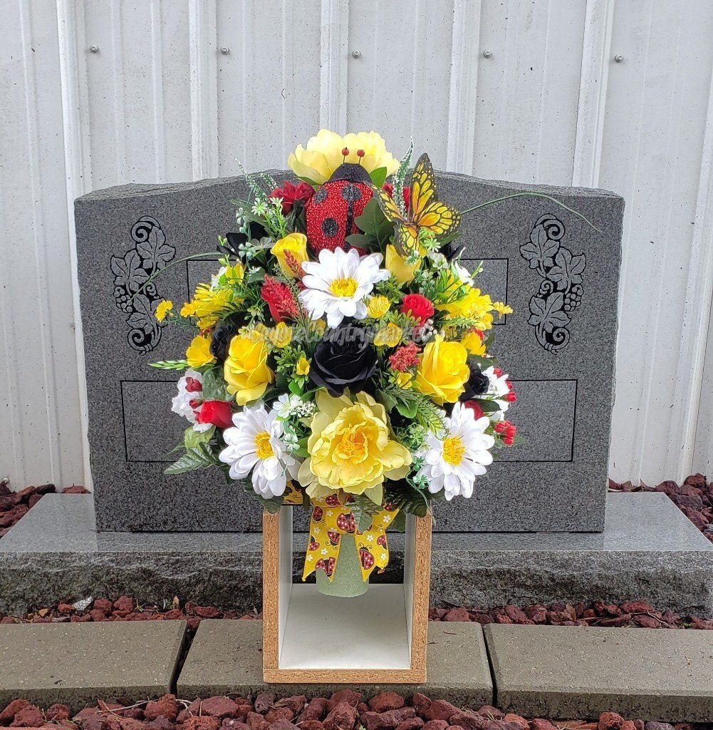 Home & Living Home Décor monument single grave arrangement cemetery ...