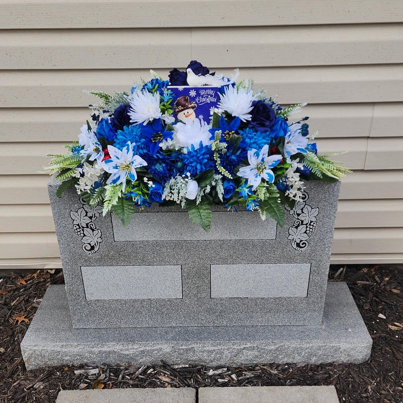 Blue Christmas Saddle - Etsy