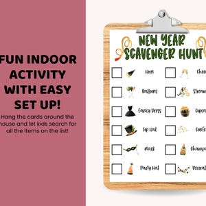 New Year Scavenger Hunt, Instant Download - Etsy