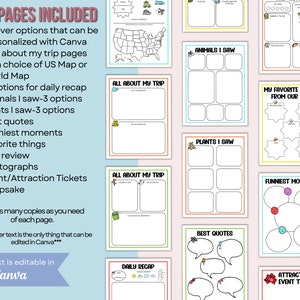 Kid's Printable Travel Journal - Instant Download Adventure Log - Etsy