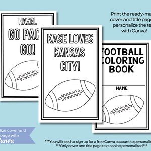 Football Coloring Book, Instant Download - Etsy