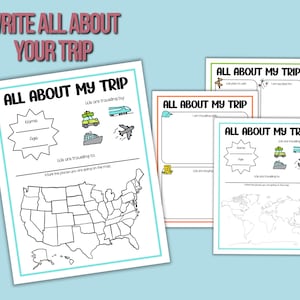 Kid's Printable Travel Journal - Instant Download Adventure Log - Etsy