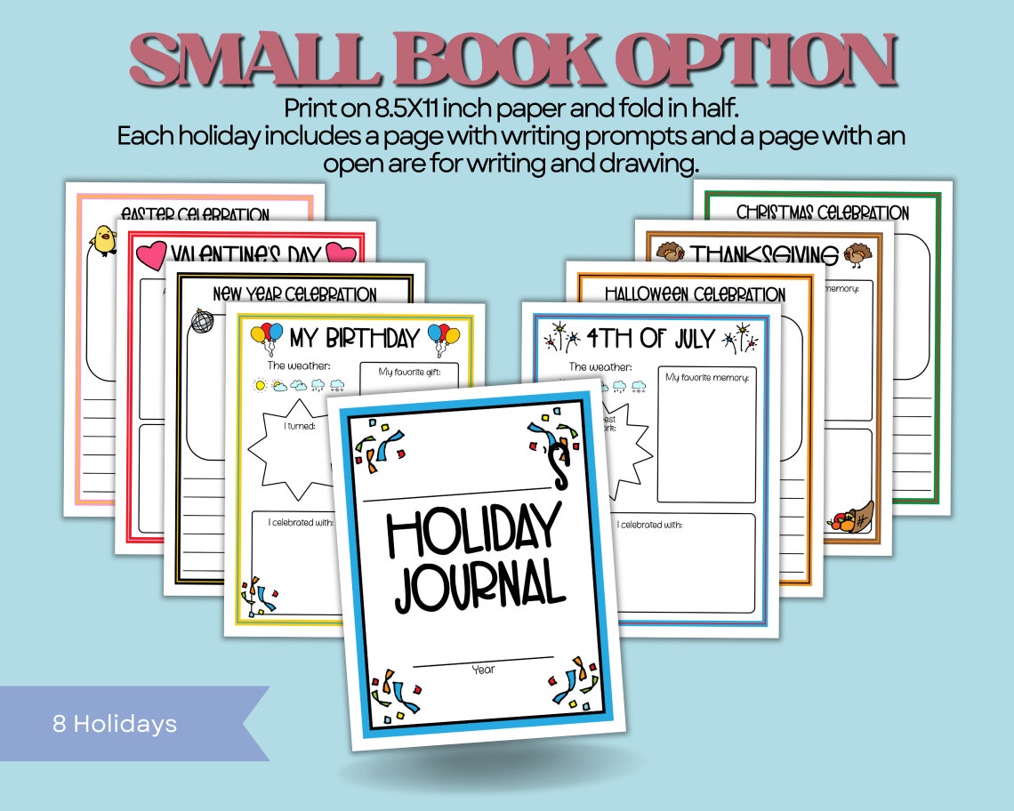 Kid's Holiday Journal, Instant Download - Etsy