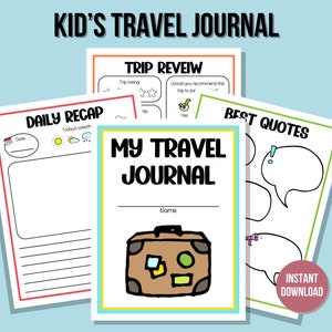 Kid's Printable Travel Journal - Instant Download Adventure Log - Etsy