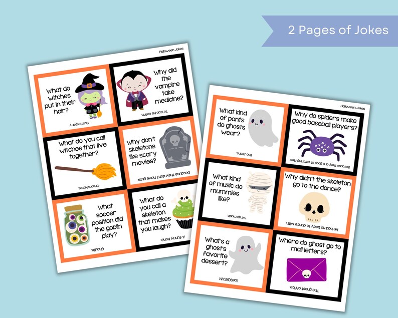 Halloween Lunchbox Jokes and Riddles; Instant Download - Etsy