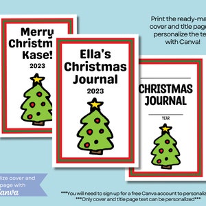 Kid's Christmas Journal, Instant Download - Etsy