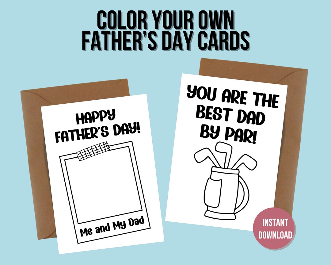 Creative Father's Day Cards, Printable DIY Design, Instant Download - Etsy