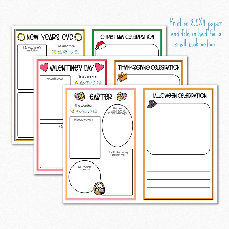 Kid's Holiday Journal Instant Download - Etsy