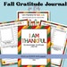 Fall Gratitude Journal for Kids; Thanksgiving Journal; Instant Download ...