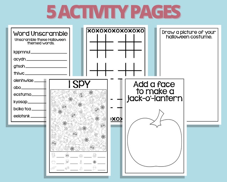 Halloween Coloring Book, Instant Download - Etsy