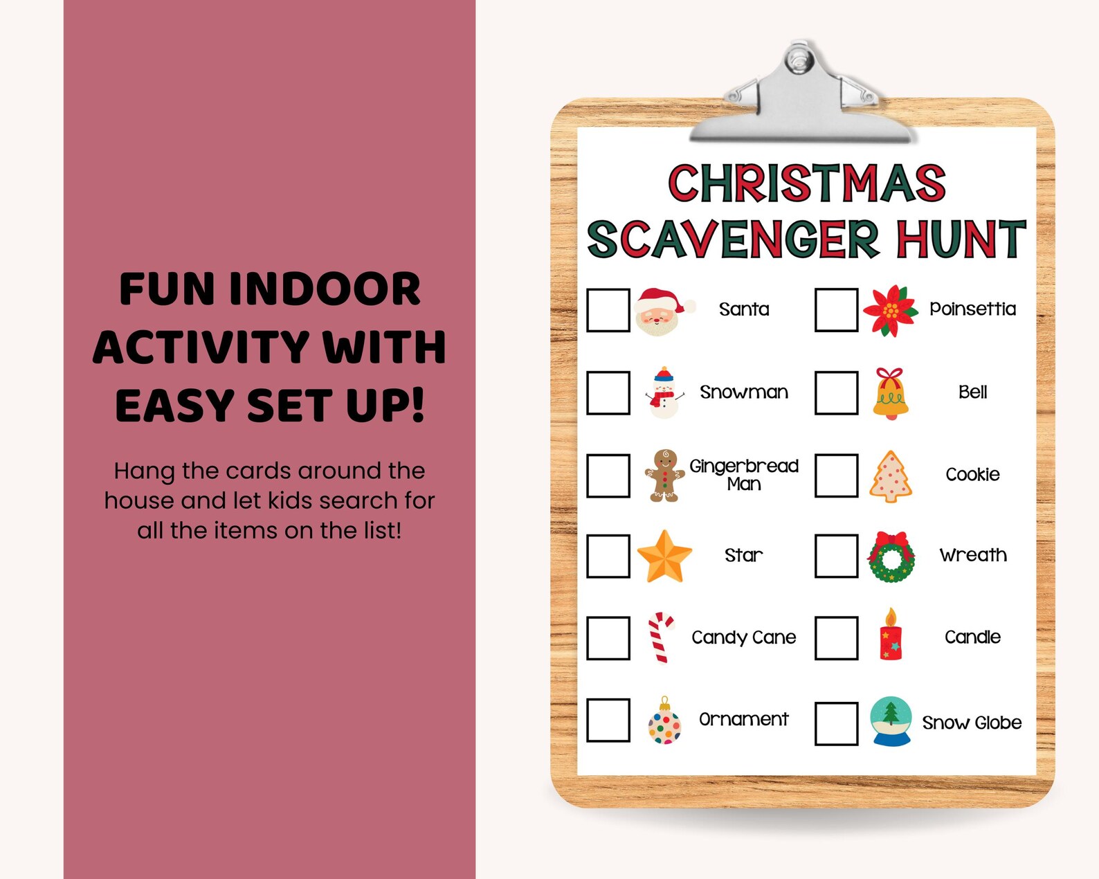 Christmas Scavenger Hunt, Instant Download - Etsy