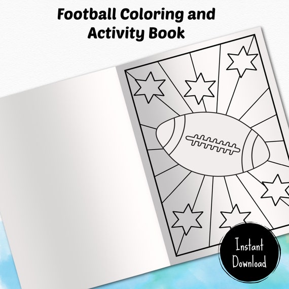 Football Coloring Book Instant Download - Etsy