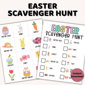 Easter Scavenger Hunt Game, Instant Download - Etsy