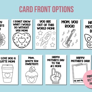 Printable Mother's Day Cards for Kids, DIY Color and Personalize for ...