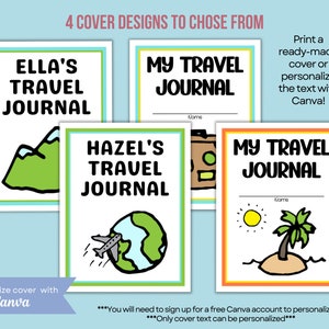 Kid's Printable Travel Journal - Instant Download Adventure Log - Etsy