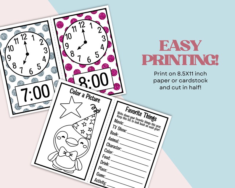 New Year's Eve Countdown Activity for Kids Digital Download - Etsy