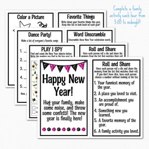 New Year's Eve Countdown Activity for Kids Digital - Etsy