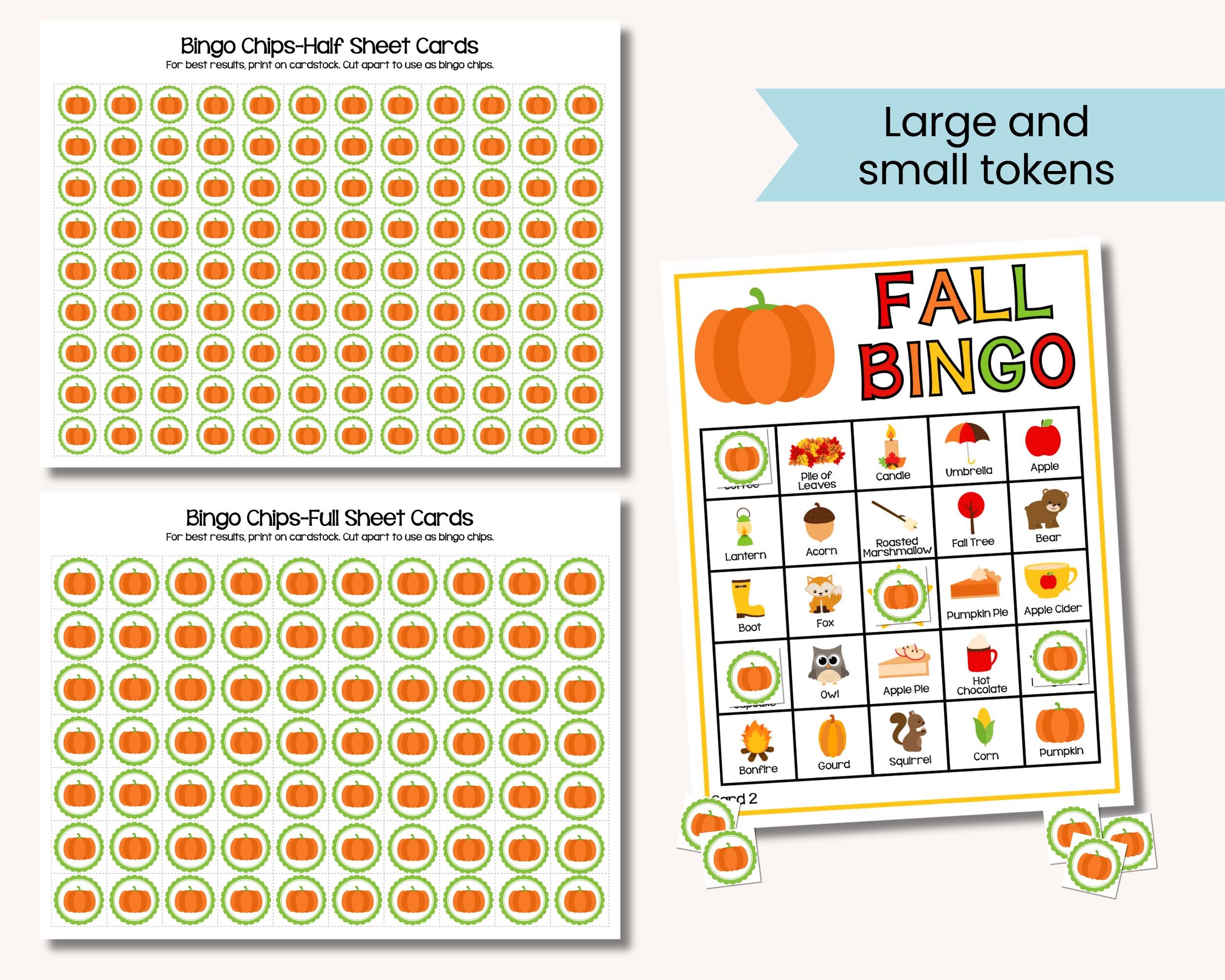 Fall Bingo for Kids, Fall Classroom Party Activity, Instant Download - Etsy