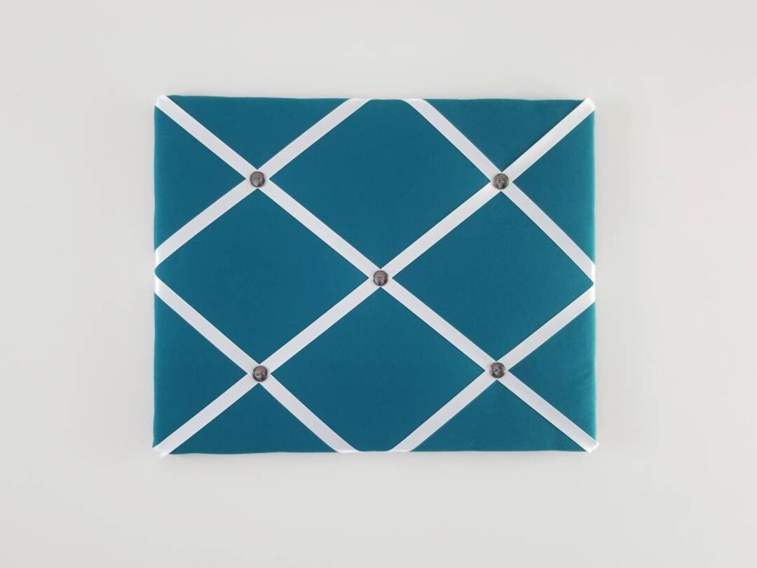 Teal Memory Board - Teal Pin Board - Teal Fabric Ribbon Board - Teal ...