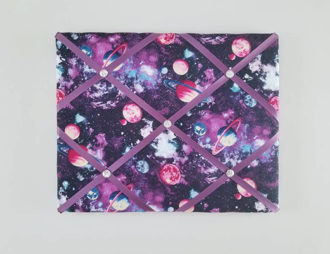 Galaxy Memory Board - Glitter French Memo Board - Planets Pin Board ...