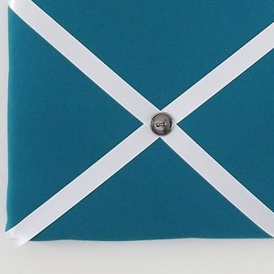 Teal Memory Board - Teal Pin Board - Teal Fabric Ribbon Board - Teal ...