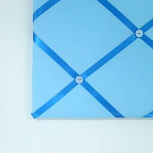 Light Blue French Memo Board - Light Blue Pin Board - Blue Fabric ...