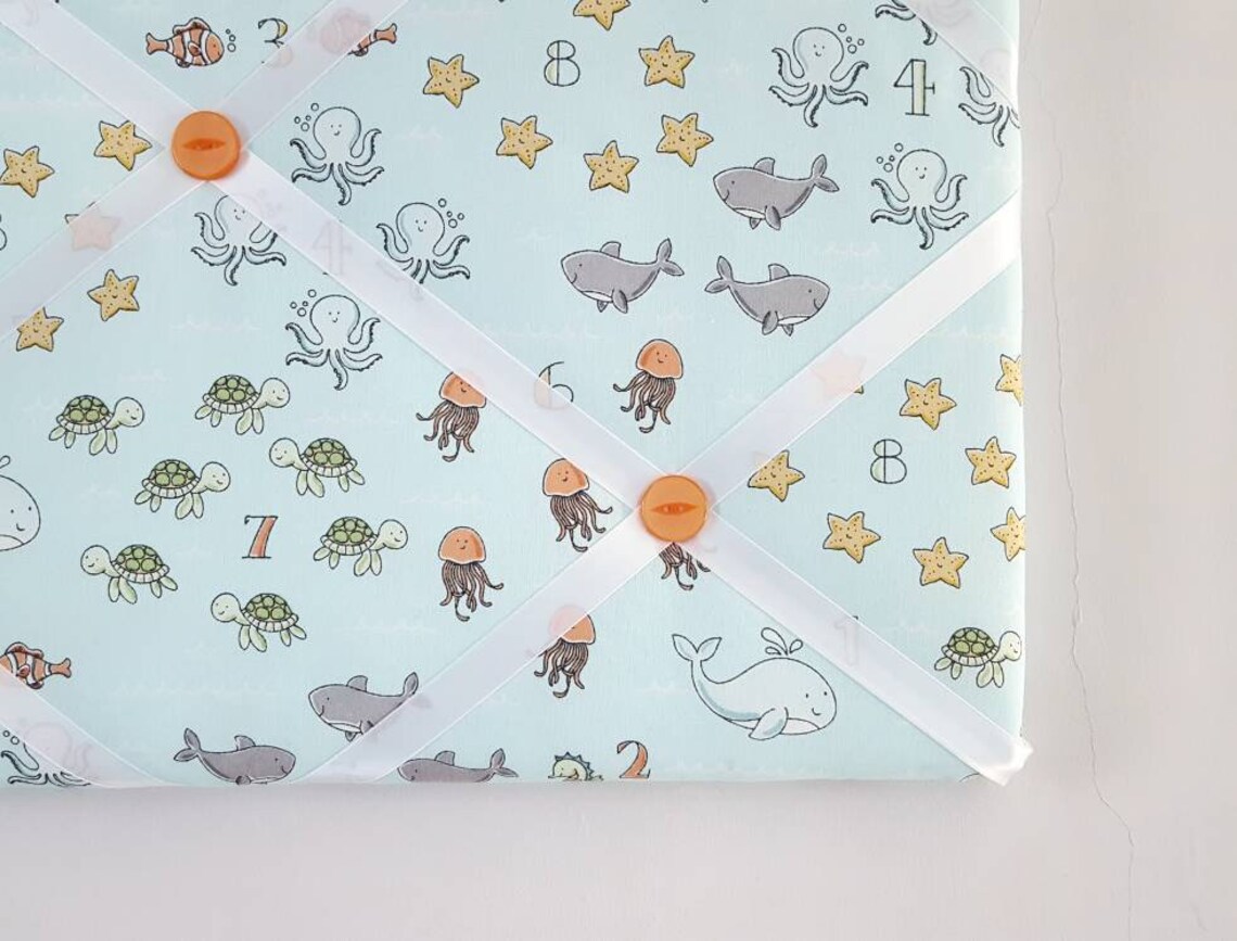 Sea Creature Bulletin Board Ocean Vision Board Blue Pin | Etsy