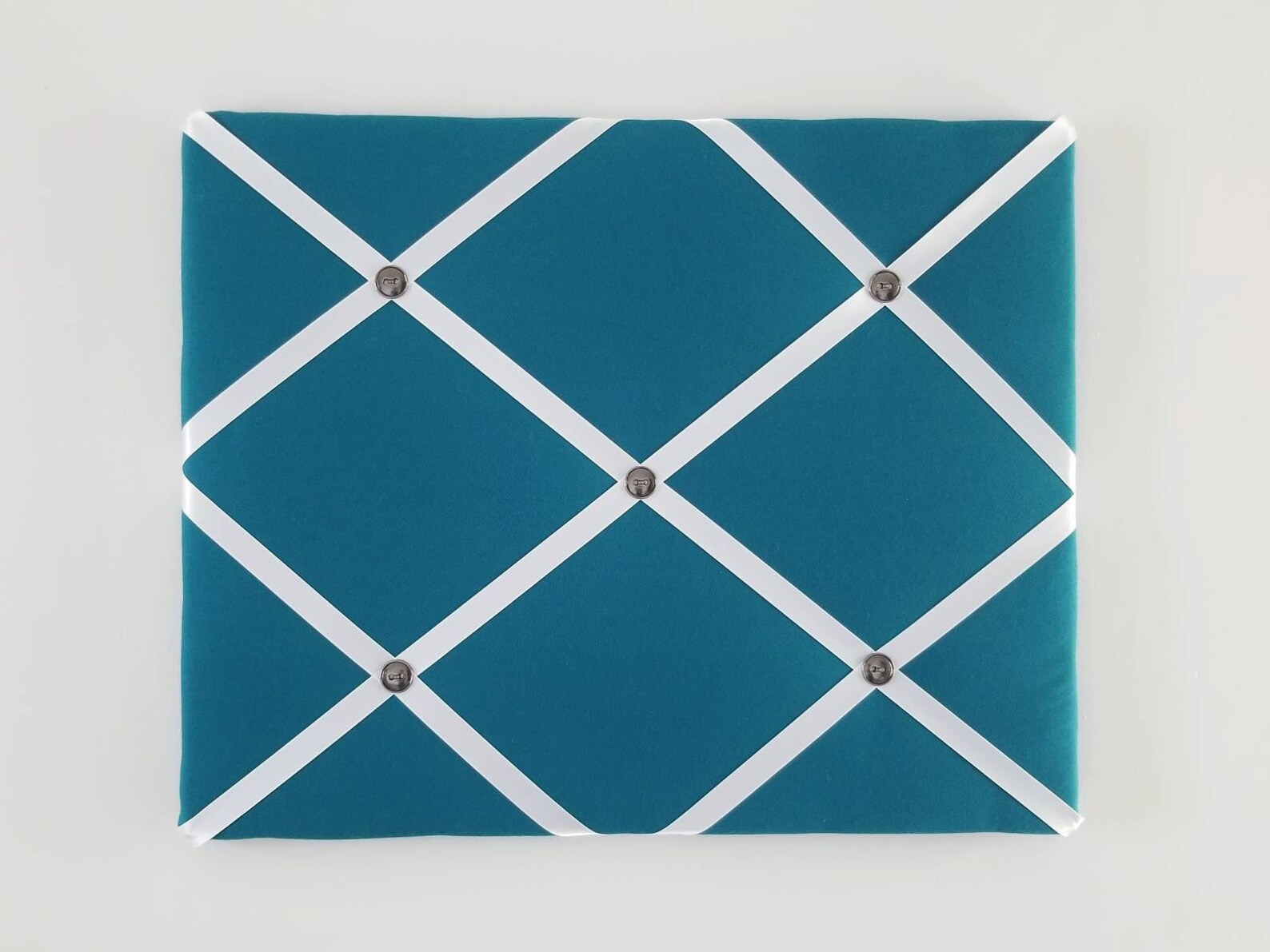 Teal Memory Board - Teal Pin Board - Teal Fabric Ribbon Board - Teal ...