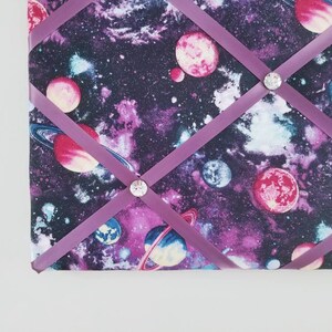 Galaxy Memory Board - Glitter French Memo Board - Planets Pin Board ...