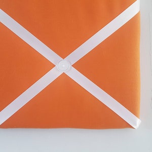 Orange Vision Board - Orange Fabric Ribbon Board - Orange French Memo ...