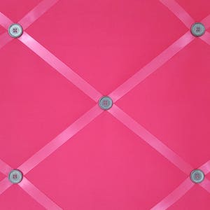 Hot Pink Memo Board Bright Pink Pin Board Fabric Ribbon Board Memory ...