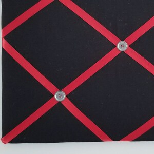 Black French Memo Board - Red Fabric Ribbon Board - Vision Board ...