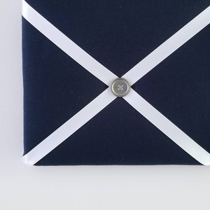 Navy Memory Board Dark Blue Pin Board Navy Fabric Ribbon Board Dark ...