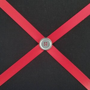 Black French Memo Board - Red Fabric Ribbon Board - Vision Board ...