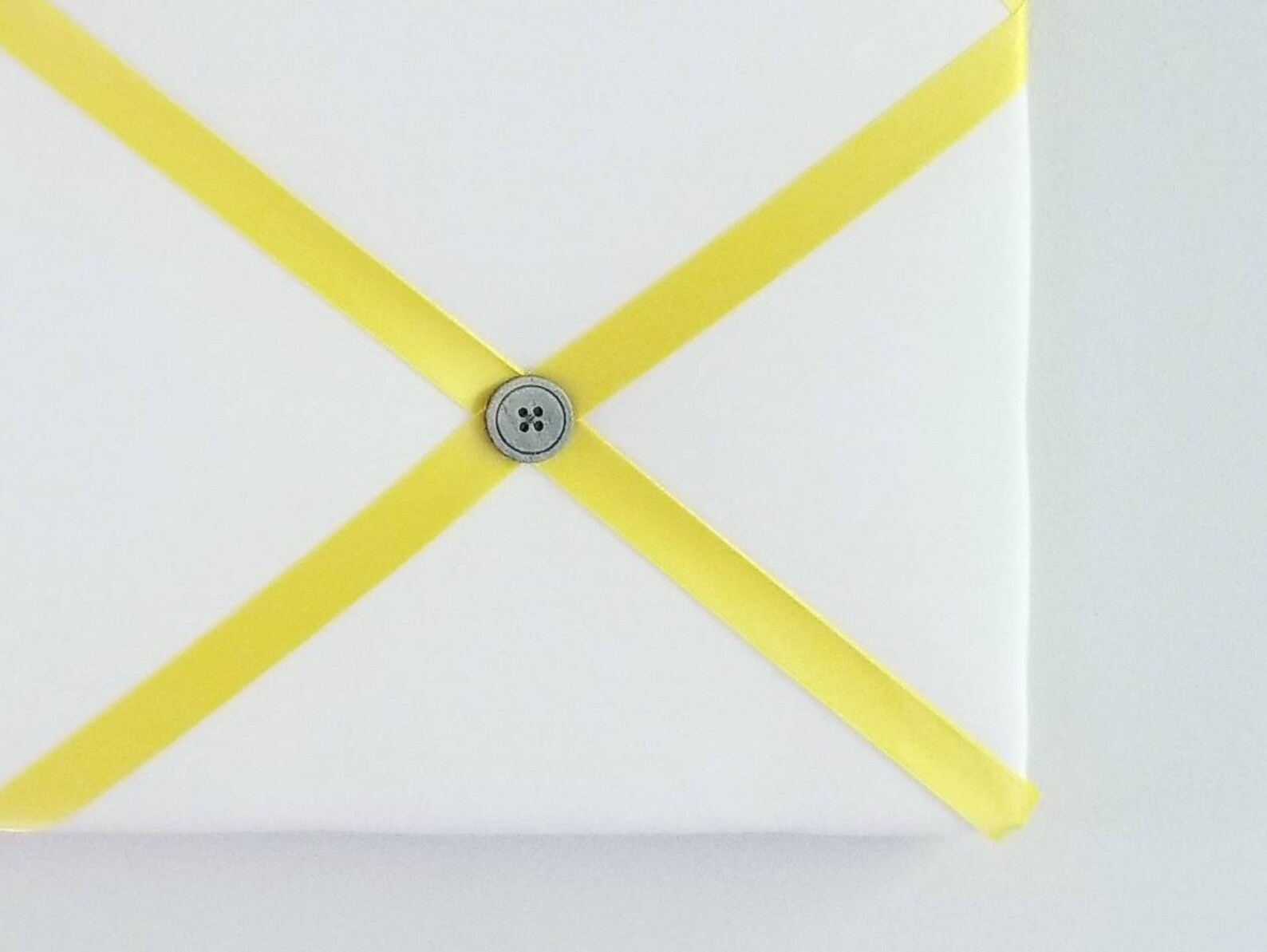 White Vision Board Yellow Fabric Ribbon Board Gray French - Etsy