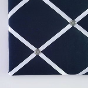 Navy Memory Board Dark Blue Pin Board Navy Fabric Ribbon Board Dark ...