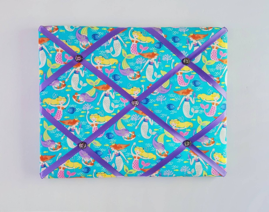 Mermaid Memo Board Sea Vision Board Blue Pin Board Mermaid Nursery ...