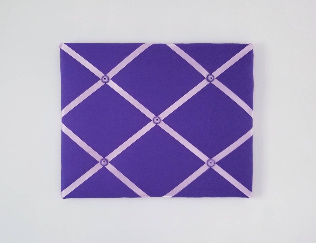 Purple French Memo Board - Purple Fabric Ribbon Board - Purple Vision ...