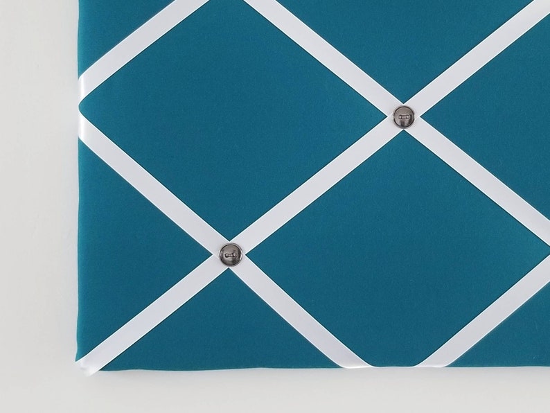 Teal Memory Board - Teal Pin Board - Teal Fabric Ribbon Board - Teal ...
