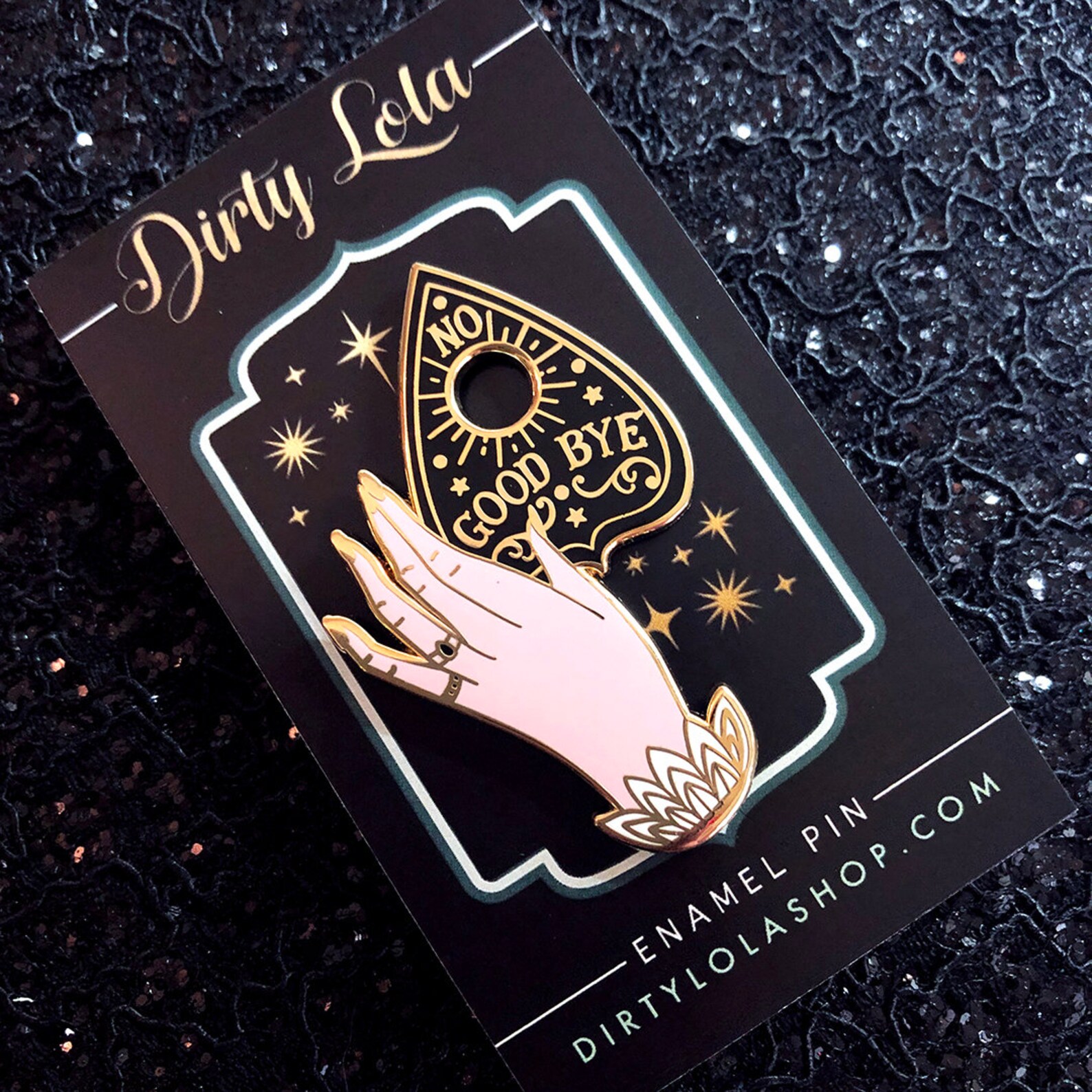 Good Bye Enamel Pin - Boy Bye Enamel Pin - Mystic Hands - Hard Enamel ...