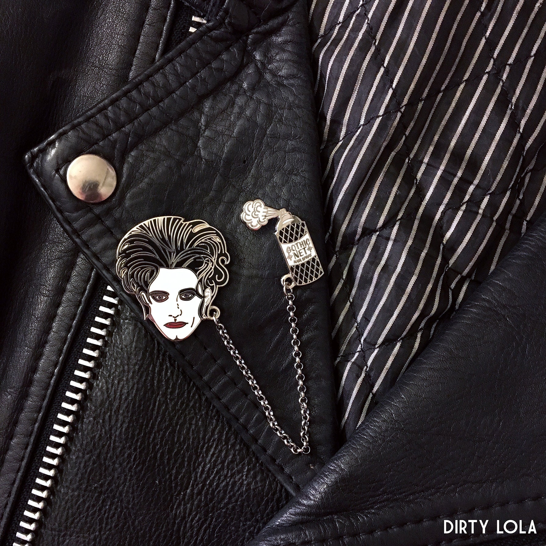 Robert Smith - Big Hair - Gothic Net - Hard Enamel Pin - Collar Pins ...