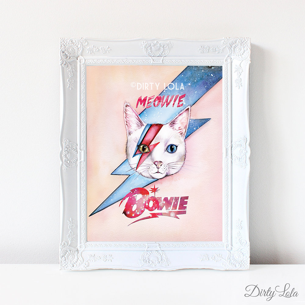 Cat Painting Meowie Cat Portrait Illustration Cat Art - Etsy UK
